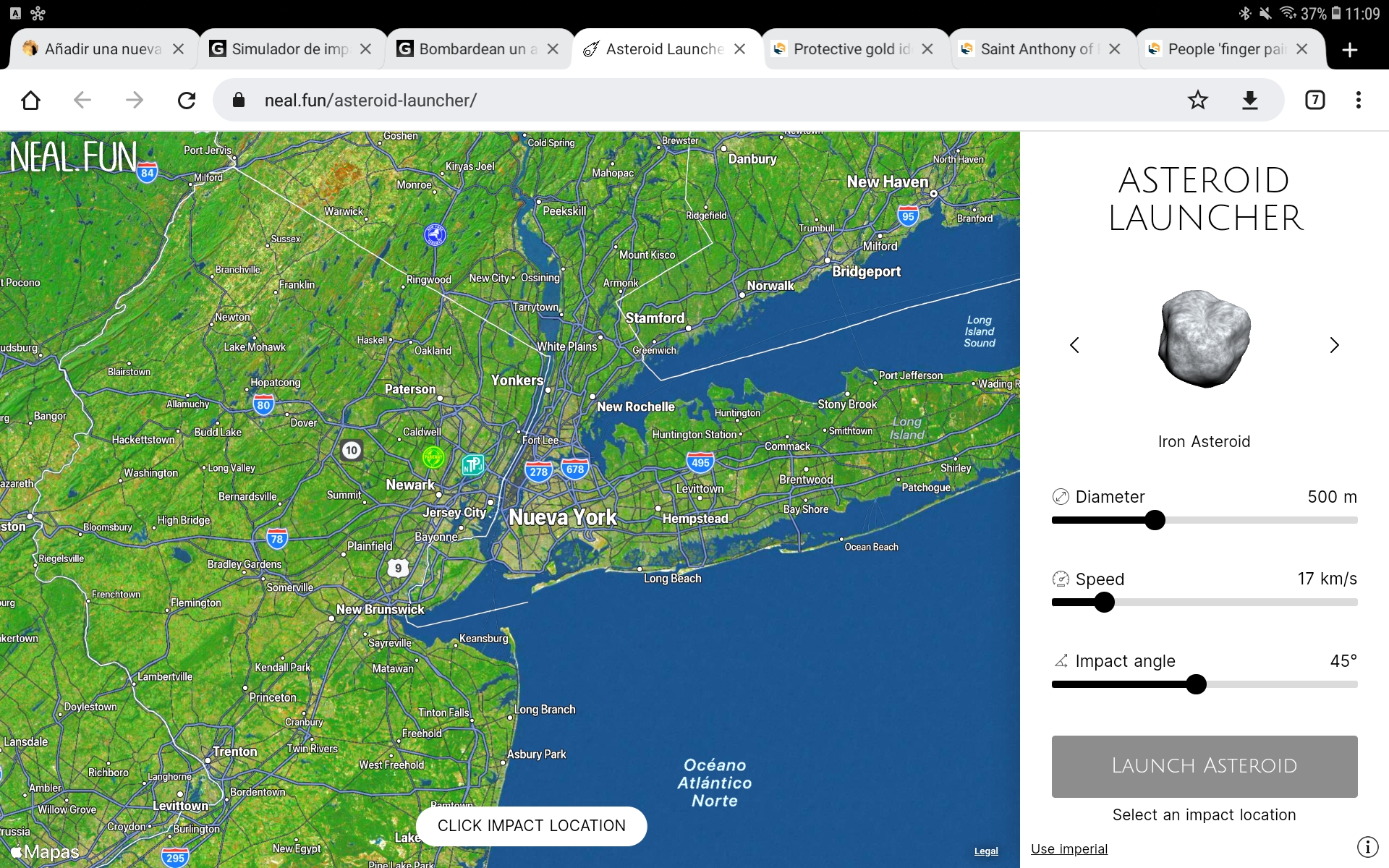 Asteroid Simulator: elige tu propia destrucción planetaria